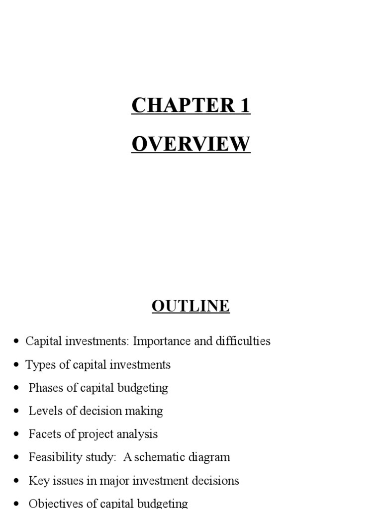 Chapter 1 Overview | PDF | Capital Budgeting | Feasibility Study
