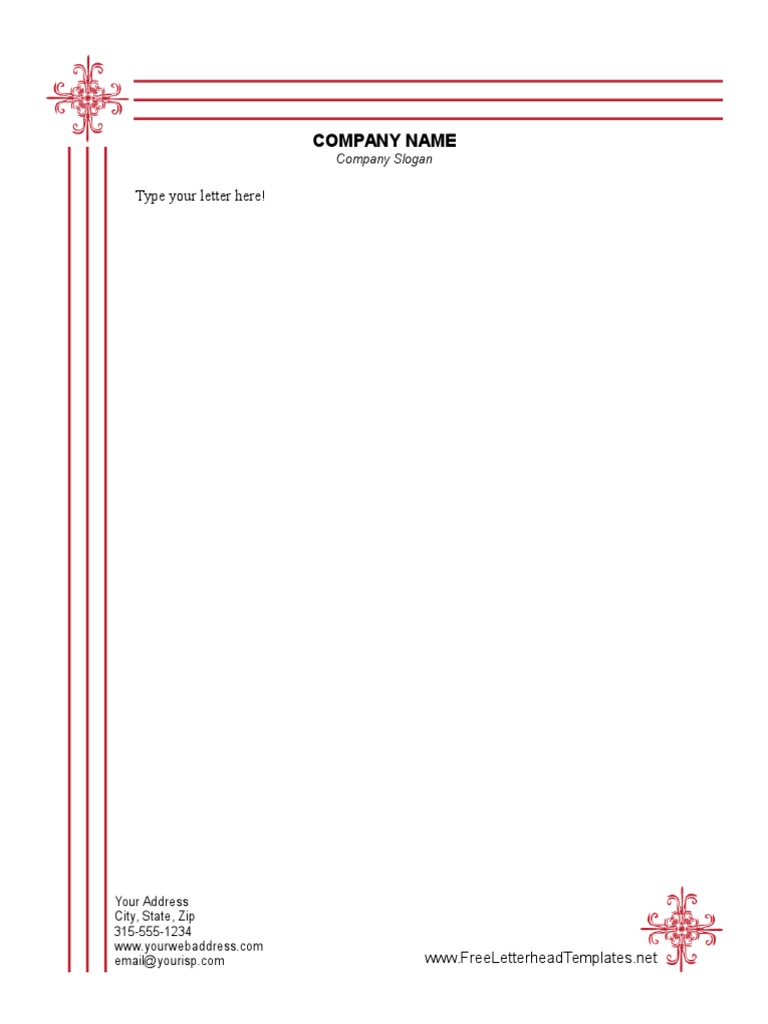 Professional Letterhead Template | PDF
