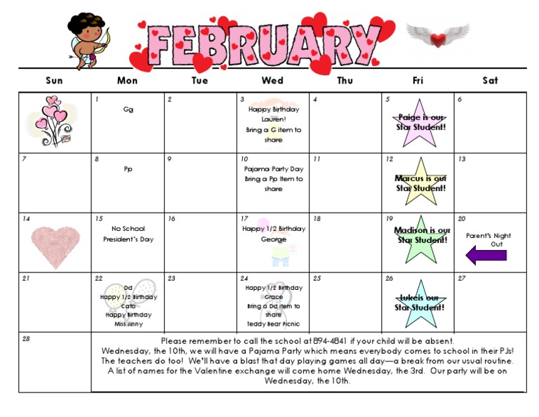 February 2010 Calendar | PDF
