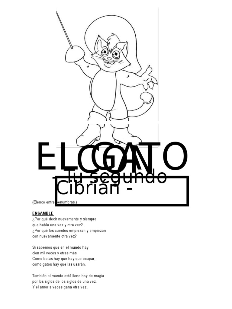 Actividades y Guion del Gato con Botas | PDF | Gatos | Amor