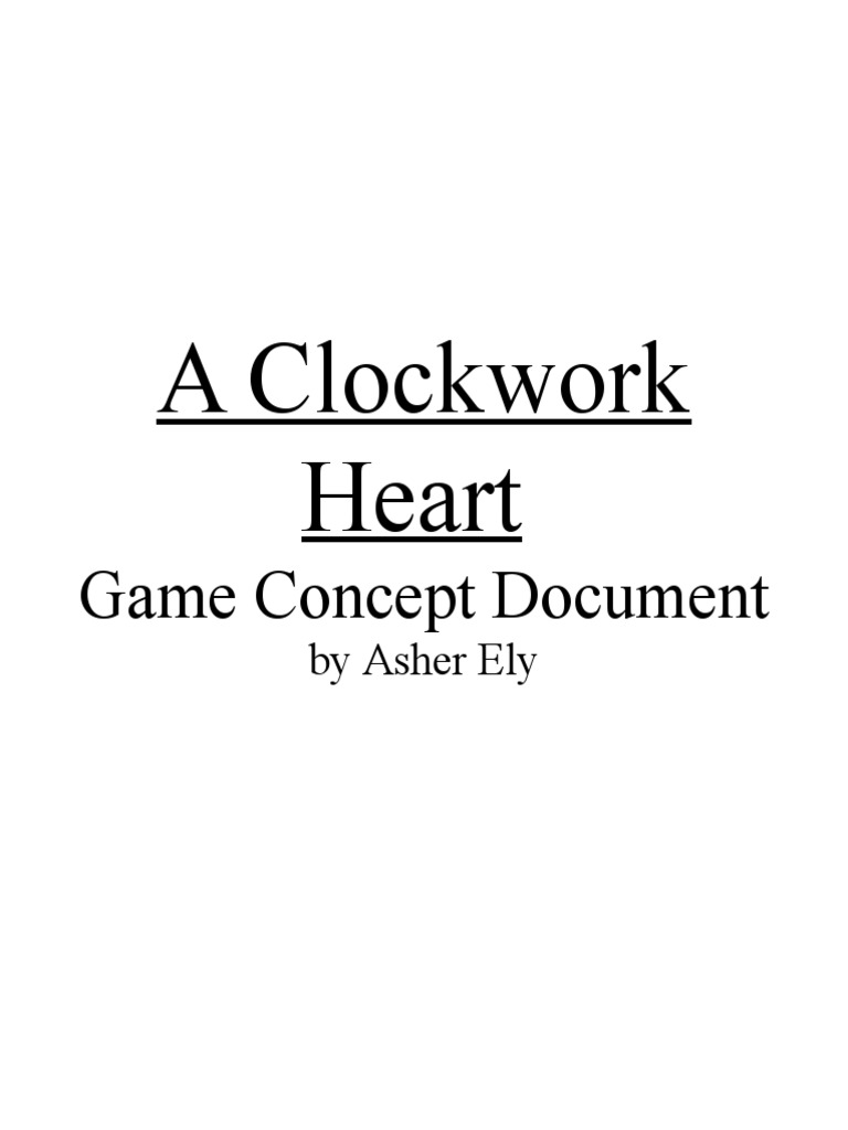 Game Design Document For A Clockwork Heart | PDF | Role Playing Games ...
