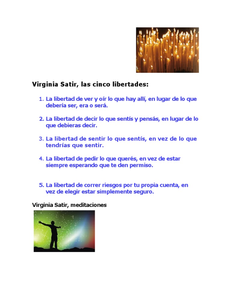 Virginia Satir 5 Libertades | PDF