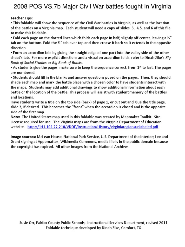 vs7b Major Civil War Battles Booklet | PDF | American Civil War ...