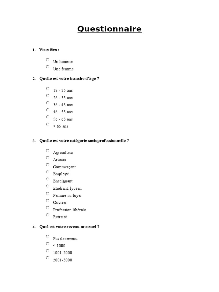 Questionnaire Final Sur La Finance Islamique | PDF
