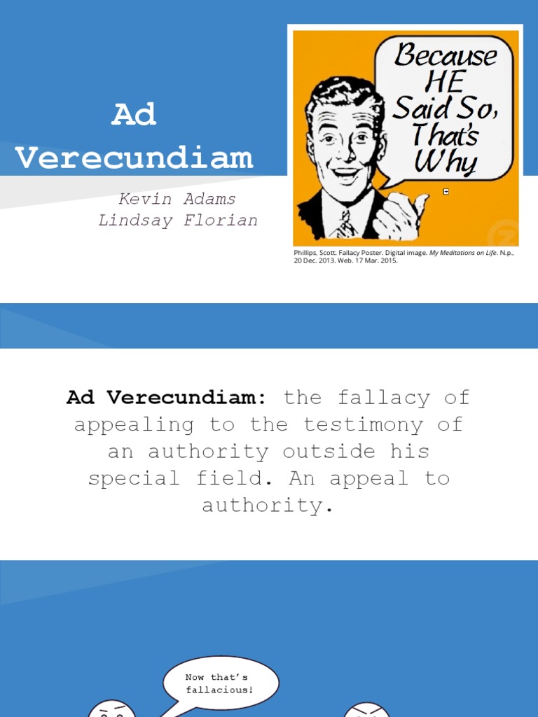 Understanding Ad Verecundiam Fallacy | PDF