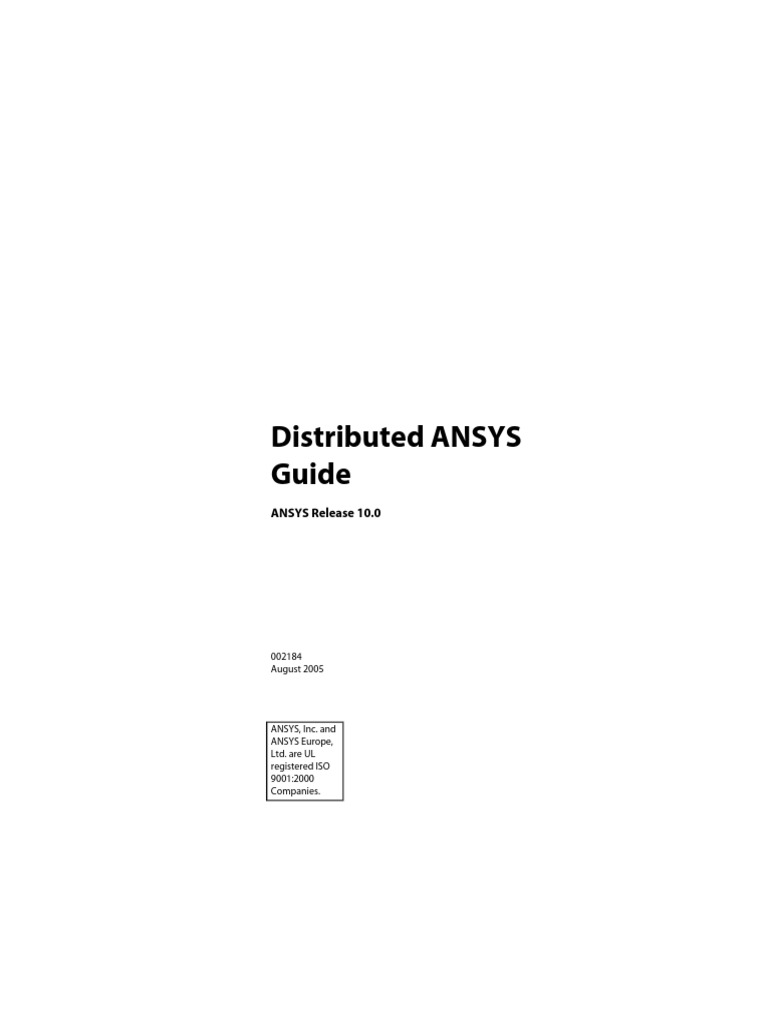 Ansys 10.0 Distributed Ansys Guide | PDF | Command Line Interface ...