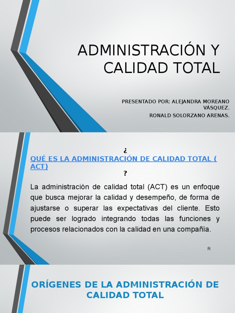 Administracion y Calidad Total | Calidad (comercial) | Liderazgo