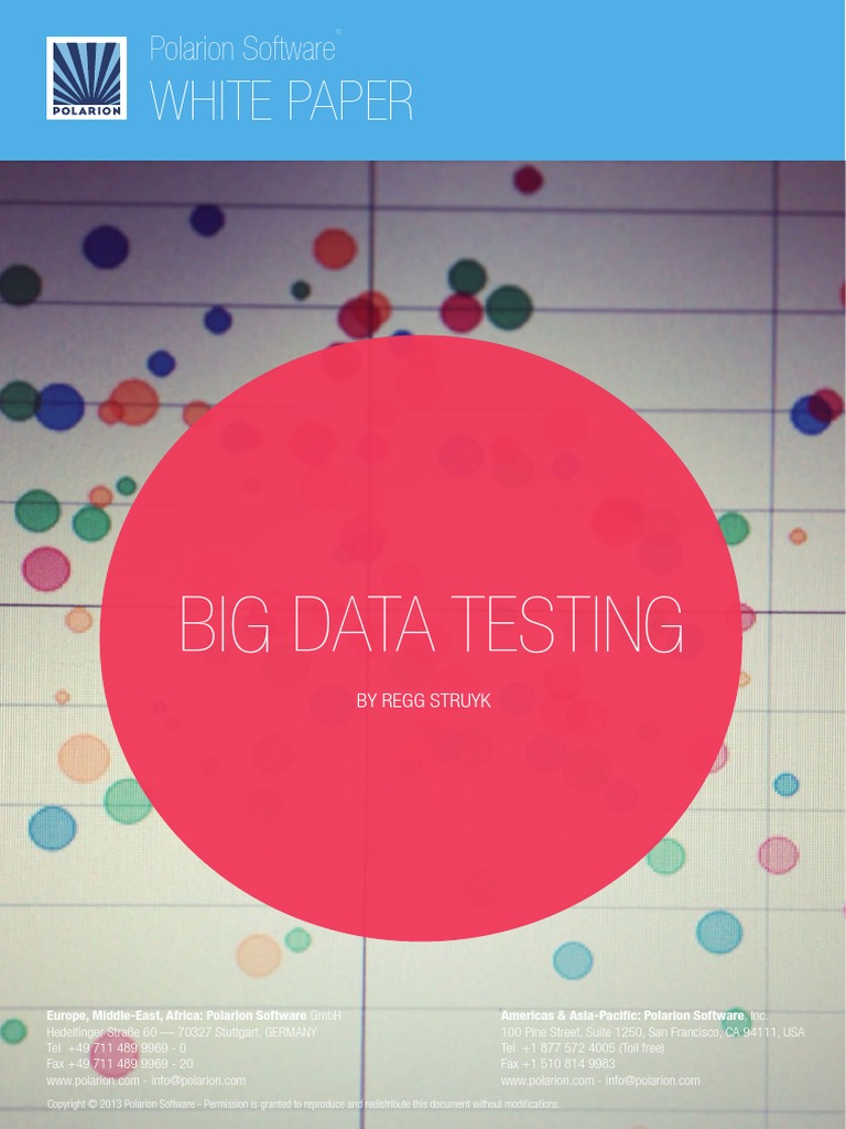 Big Data Testing Whitepaper | PDF | Software Testing | Big Data