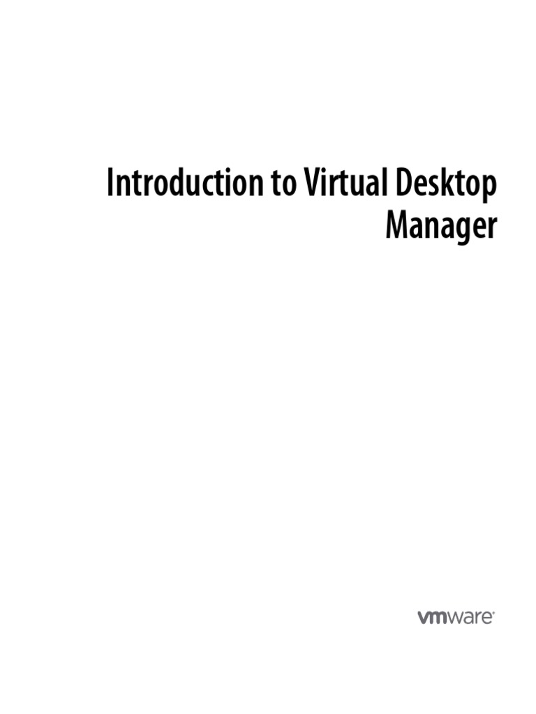 Introduction To Virtual Desktop Manager | PDF | Desktop Virtualization ...