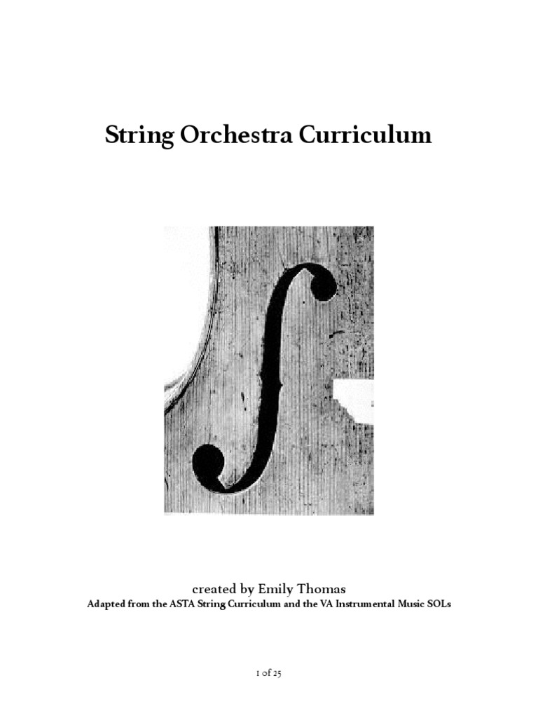String Orchestra Curriculum | PDF | Violin | Double Bass