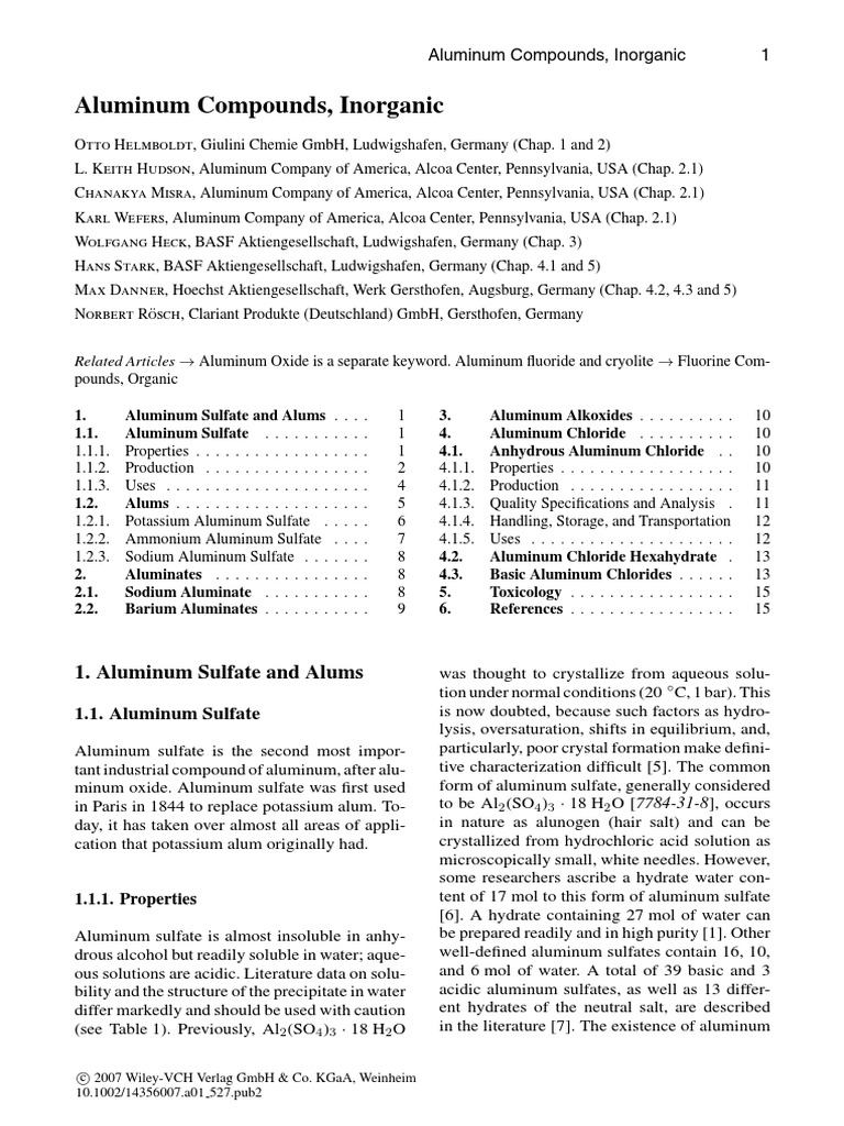 Aluminium Compound | PDF | Sodium Hydroxide | Chloride