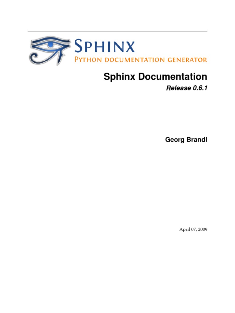 Sphinx Python Documentation Generator Hyperlink Parameter Computer Programming