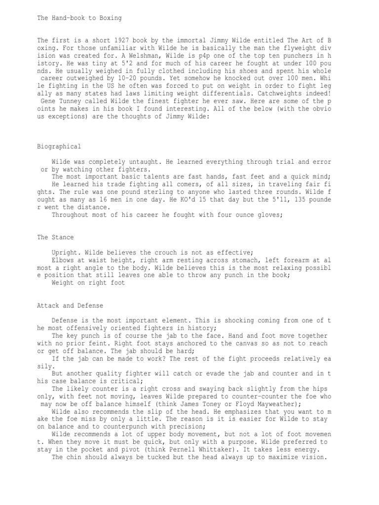 Jimmy Wilde | PDF | Individual Sports | Combat Sports