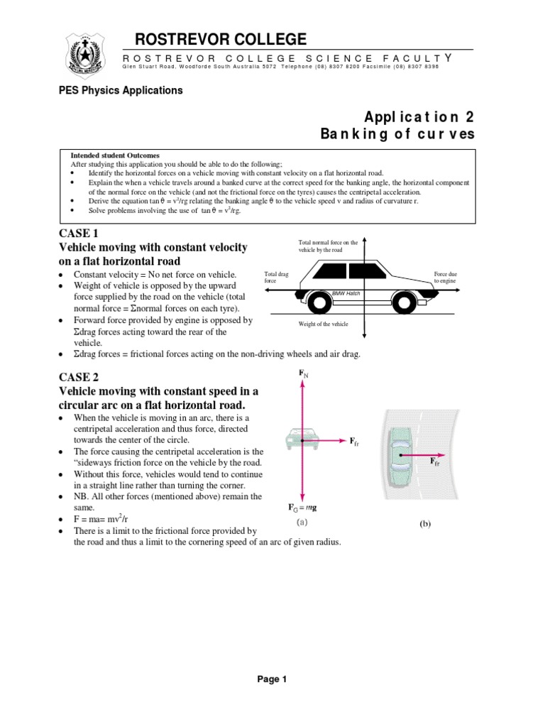 Banking of Curves - Physics | PDF | Classical Mechanics | Mass