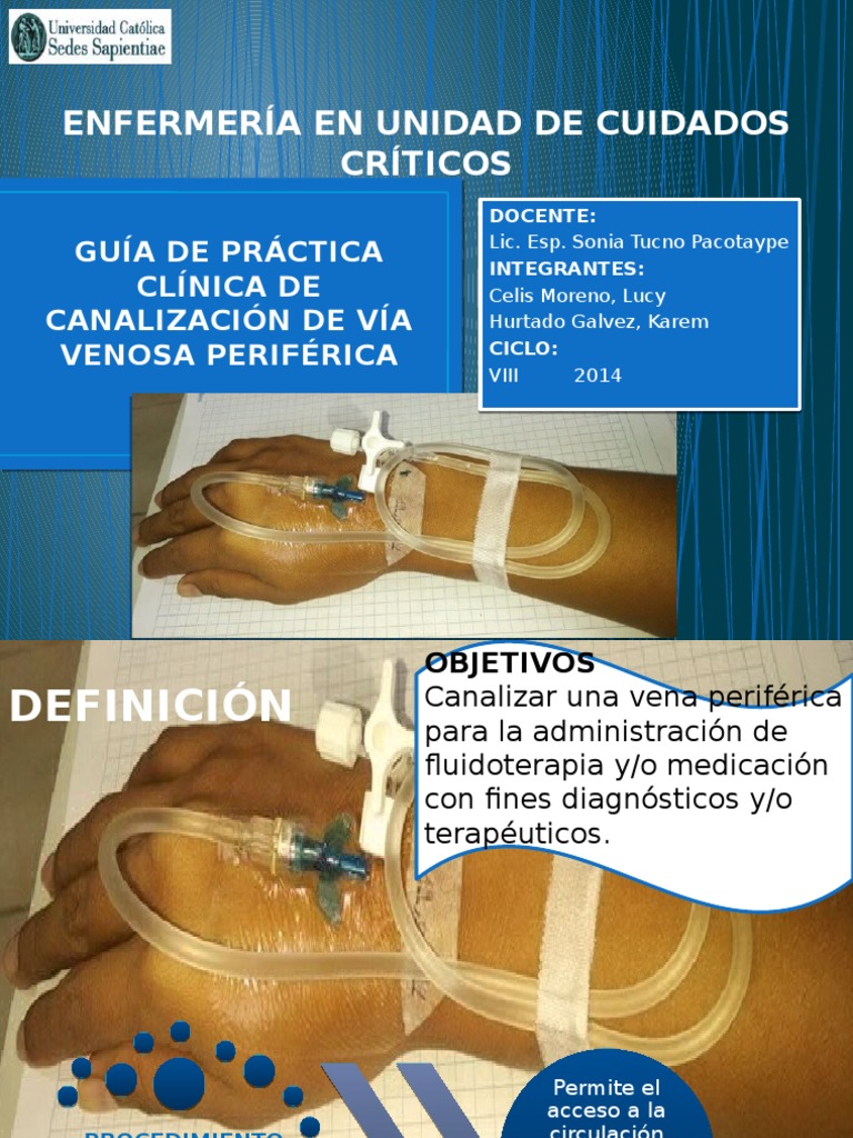 Canalización De Vía Venosa Periférica Terapia Intravenosa Lavarse Las Manos