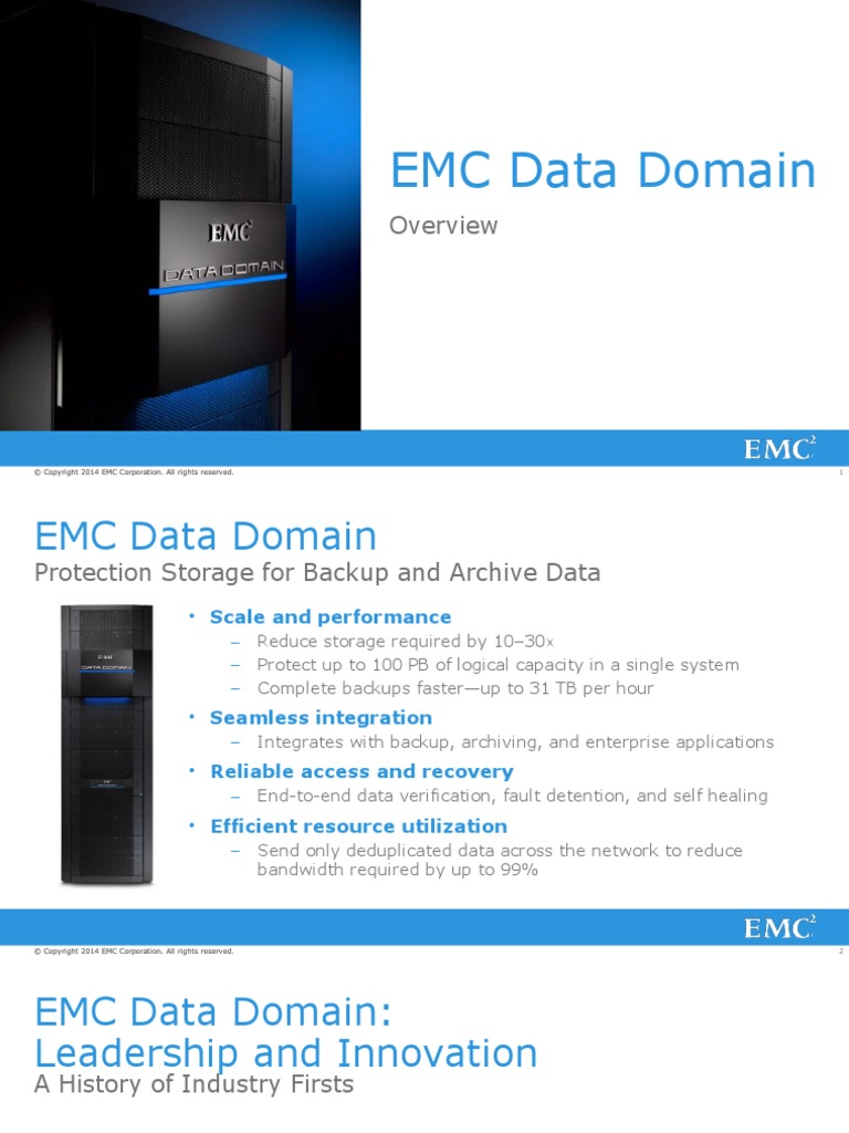EMC Data Domain Technical Overview | Replication (Computing) | Backup
