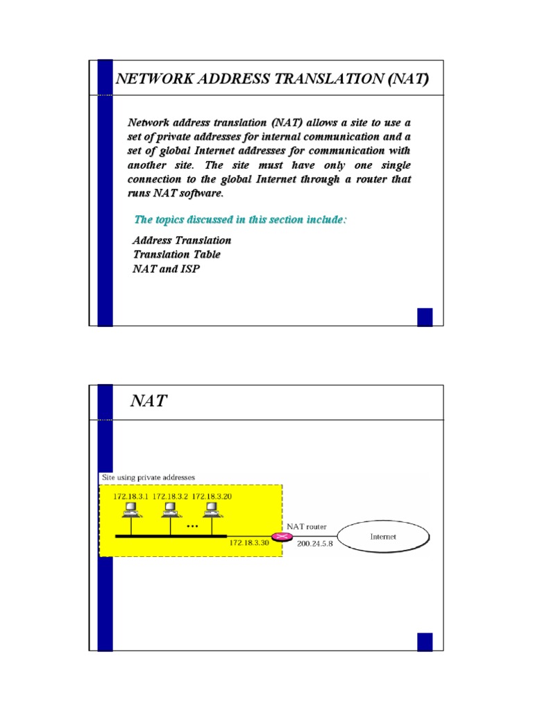Network Address Translation (NAT) and IPv6 Transition Strategies | PDF | I Pv6 | Port (Computer ...