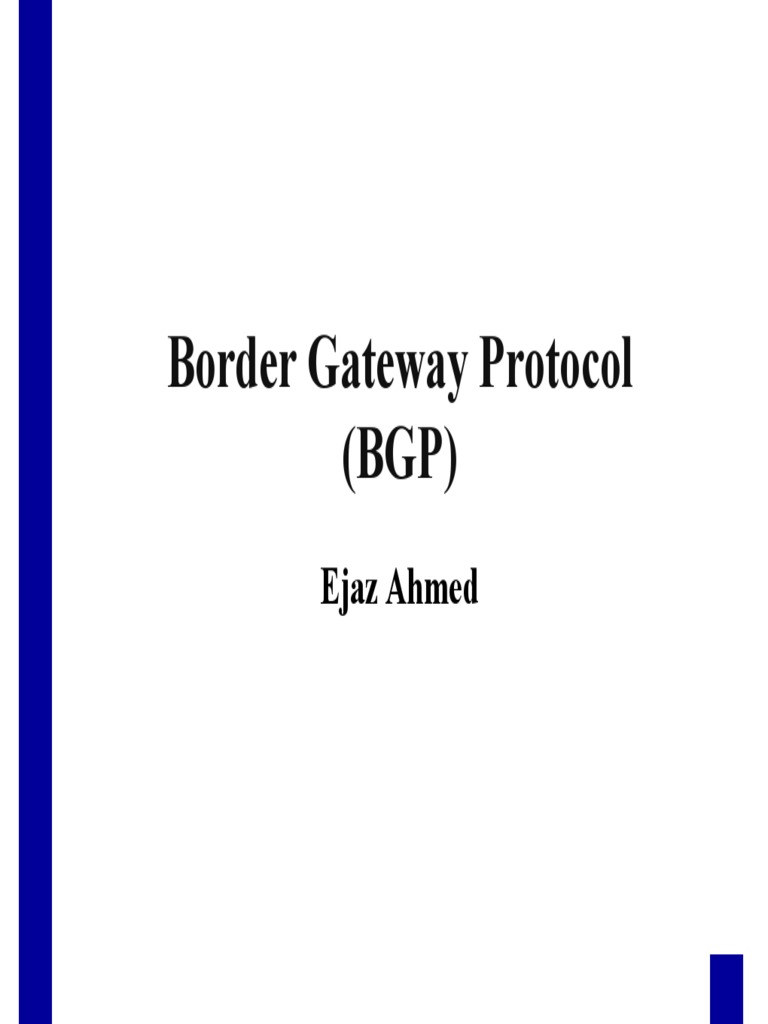 Border Gateway Protocol | PDF | Routing | Router (Computing)