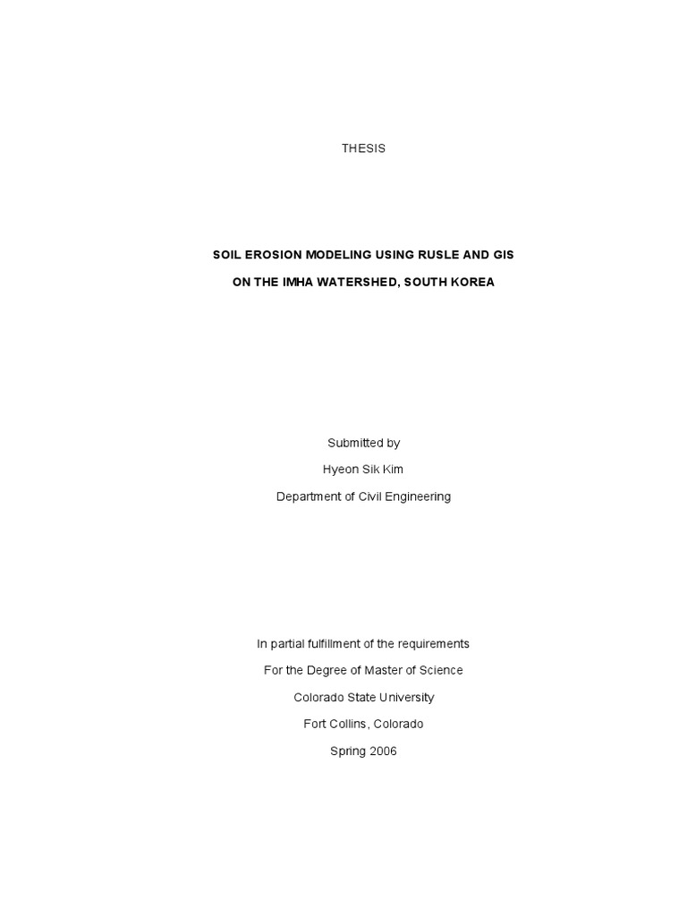 Soil Erosion Modeling | PDF | Erosion | Drainage Basin