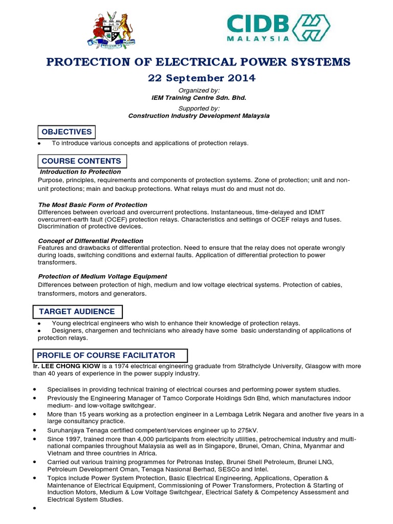 Iem Pdf Electric Power System Relay