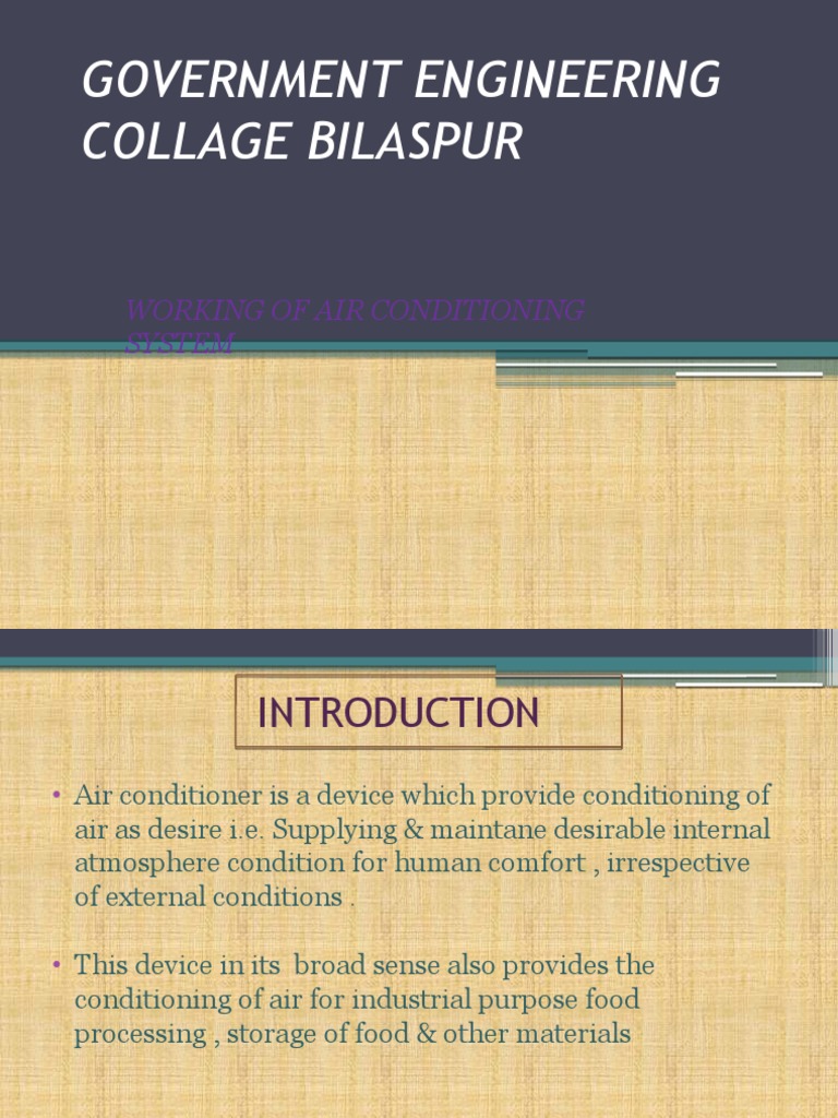 Government Engineering Collage Bilaspur | PDF | Air Conditioning | Hvac