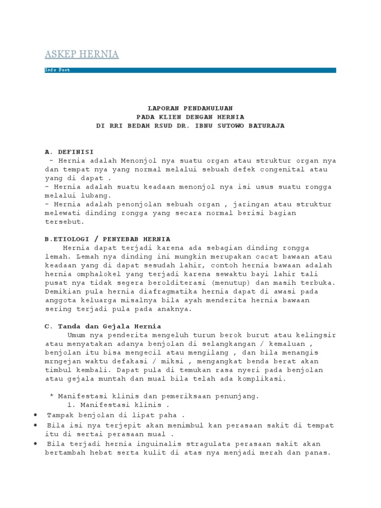 Askep Hernia | PDF