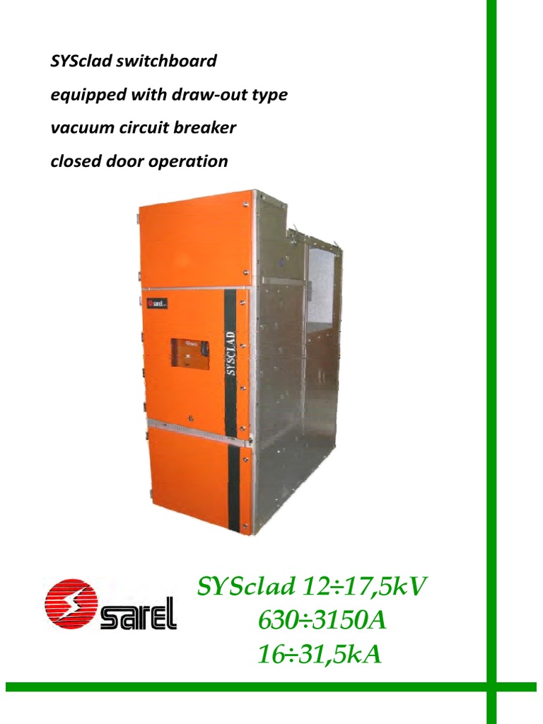 Sarel Sysclad Primary Switchgears 12 175kv | PDF | Switch | Insulator ...