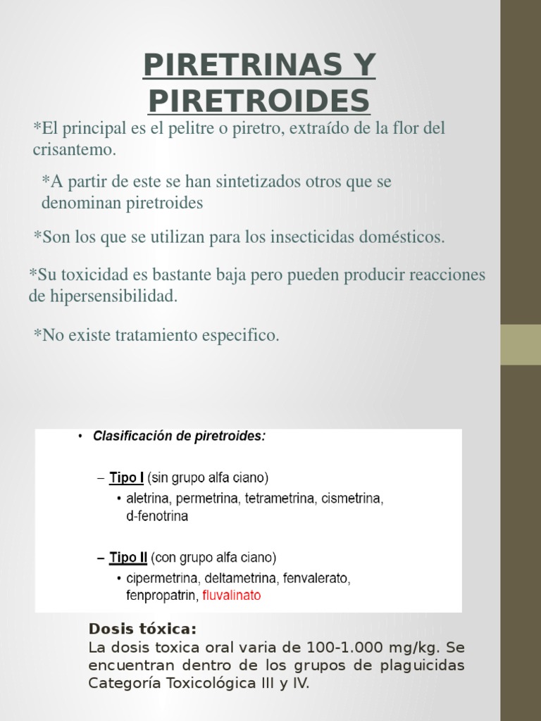 Clase Piretrinas y Piretroides | PDF