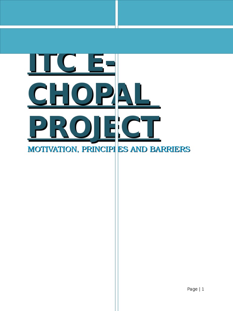 E - Choupal - Critical Analysis | PDF | Value Chain | Agriculture