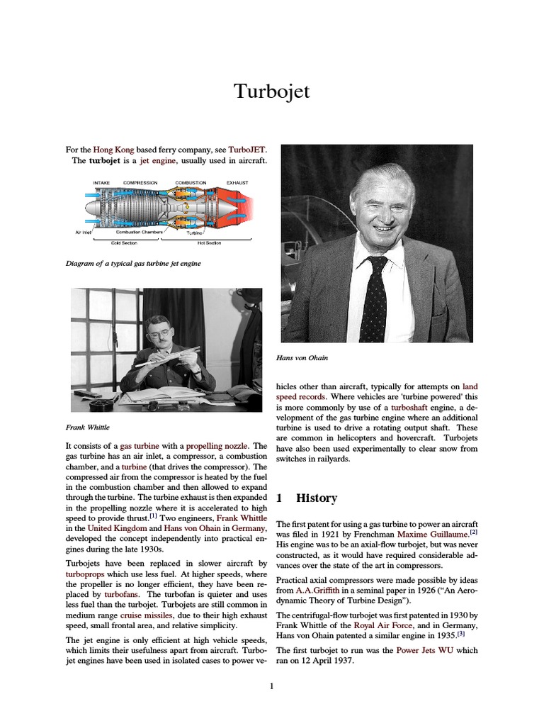 Turbojet | PDF | Jet Engine | Gas Turbine