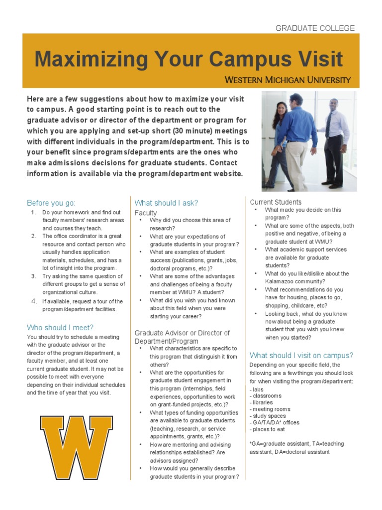 Maximize Your Graduate Campus Visit | PDF | Postgraduate Education ...