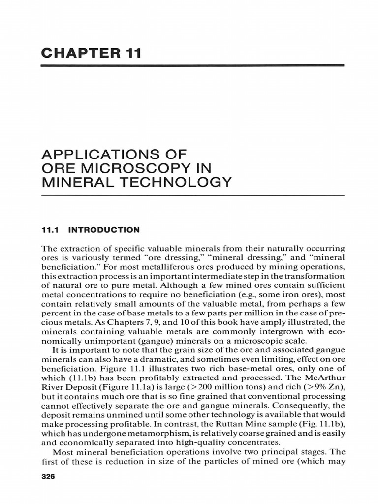 Applications of Ore Microscopy in Mineral Technology | PDF | Iron Ore ...