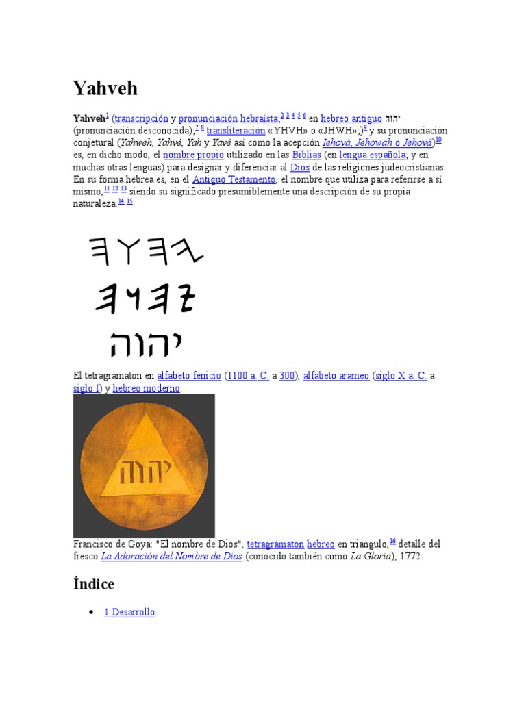 Yahveh | PDF | Tetragrammaton | Textos Religiosos