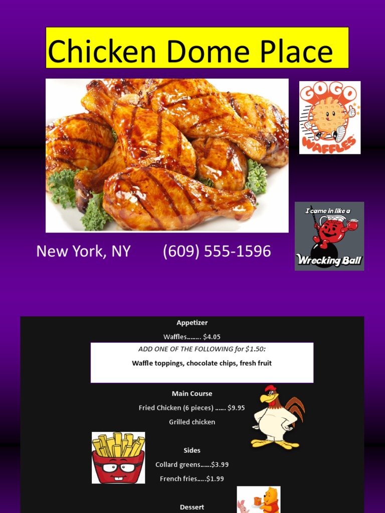 Chicken Dome Menu Highlights | PDF