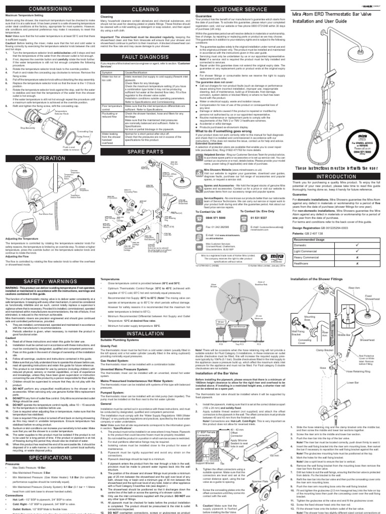 w2 C Mira Atom Erd Bar Valve | PDF | Water Heating | Valve