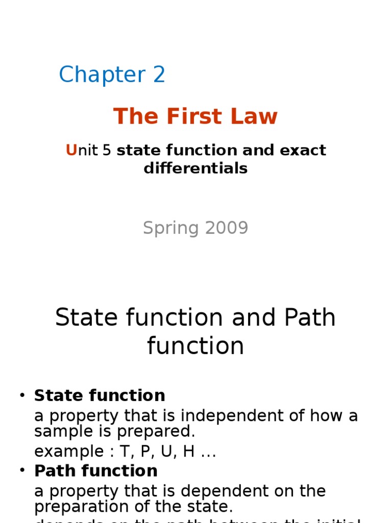 State and Path Functions Explained | PDF | Branches Of Thermodynamics ...