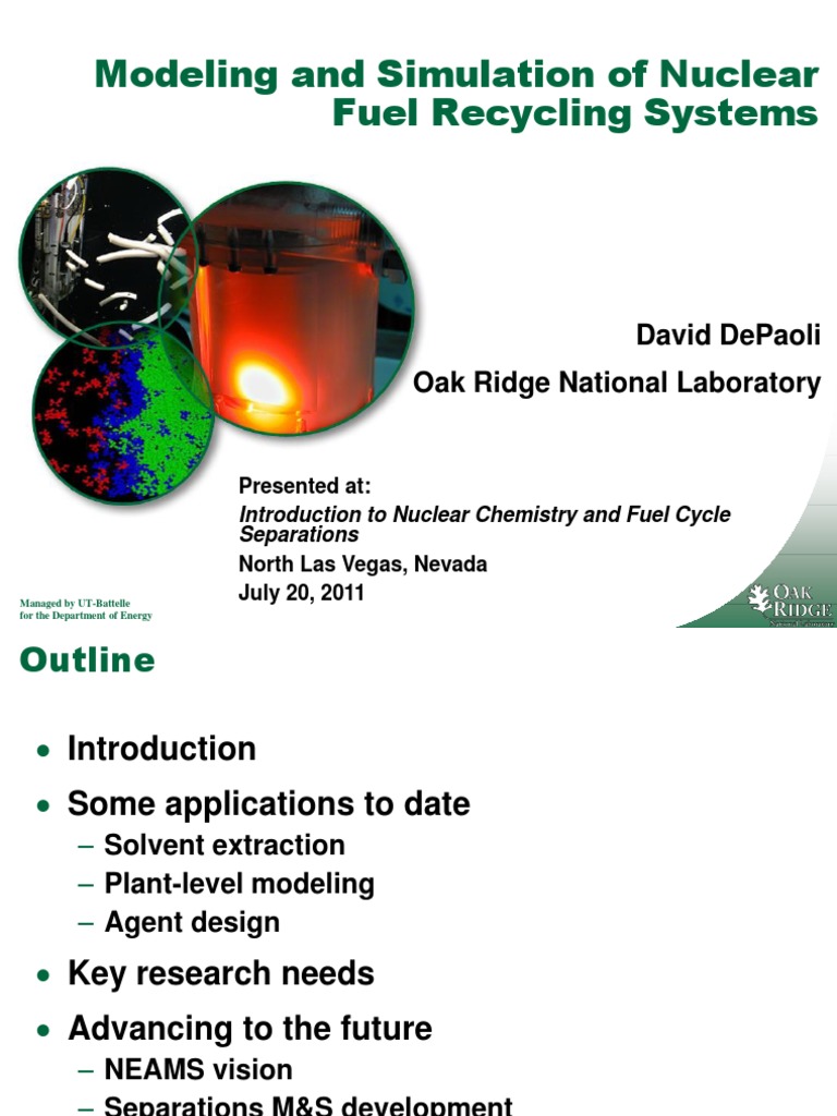 12 - Modeling and Simulation of Nuclear Fuel Recycling Systems ...