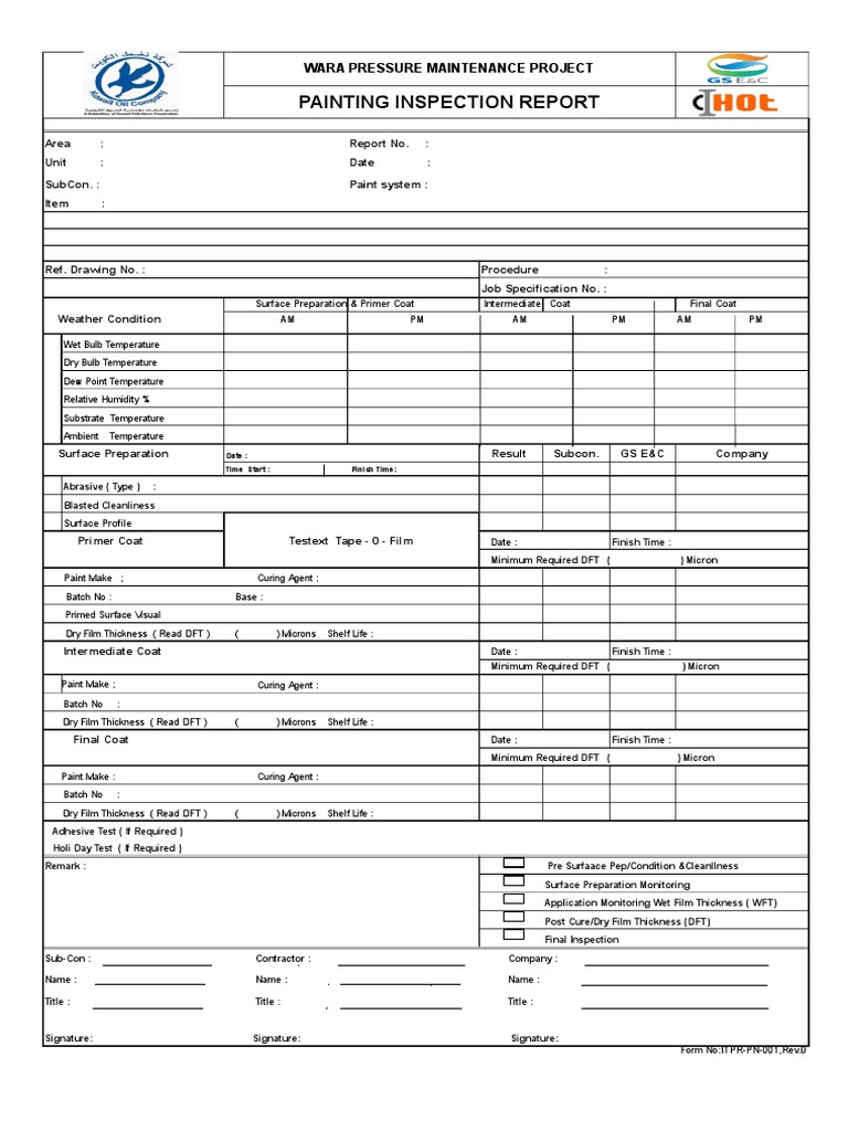 Wara Pressure Maintenance Painting Report | PDF