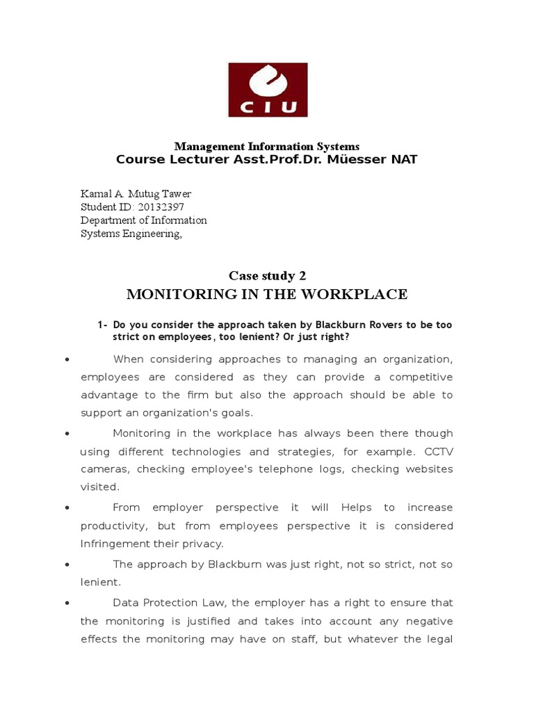 Case Study 2 | PDF | Privacy | Surveillance