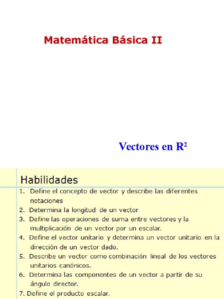 Vectores en R2 | PDF