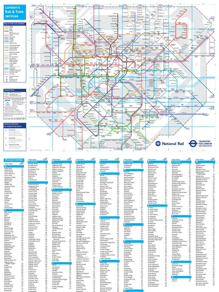 London Rail and Tube Network Map | PDF | Business | Travel