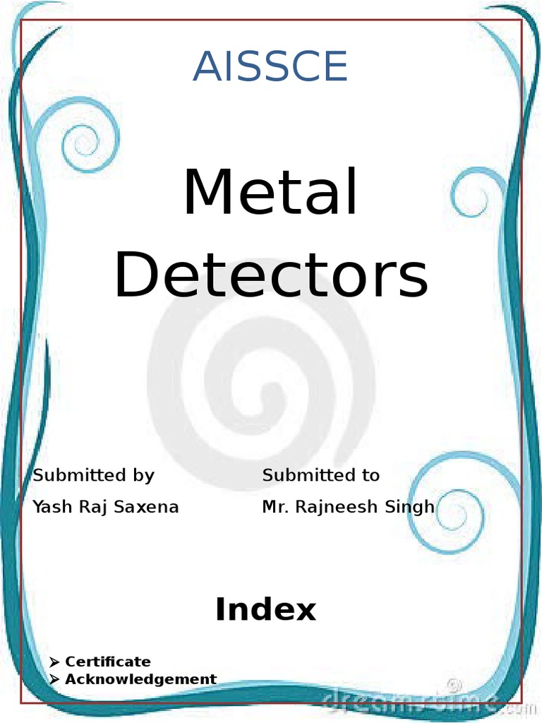 Metal Detectors Project | PDF | Metal Detector | Inductor
