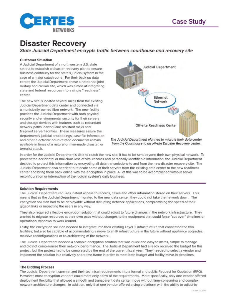 Case Study Legal System Disaster Recovery | PDF | Data Center ...