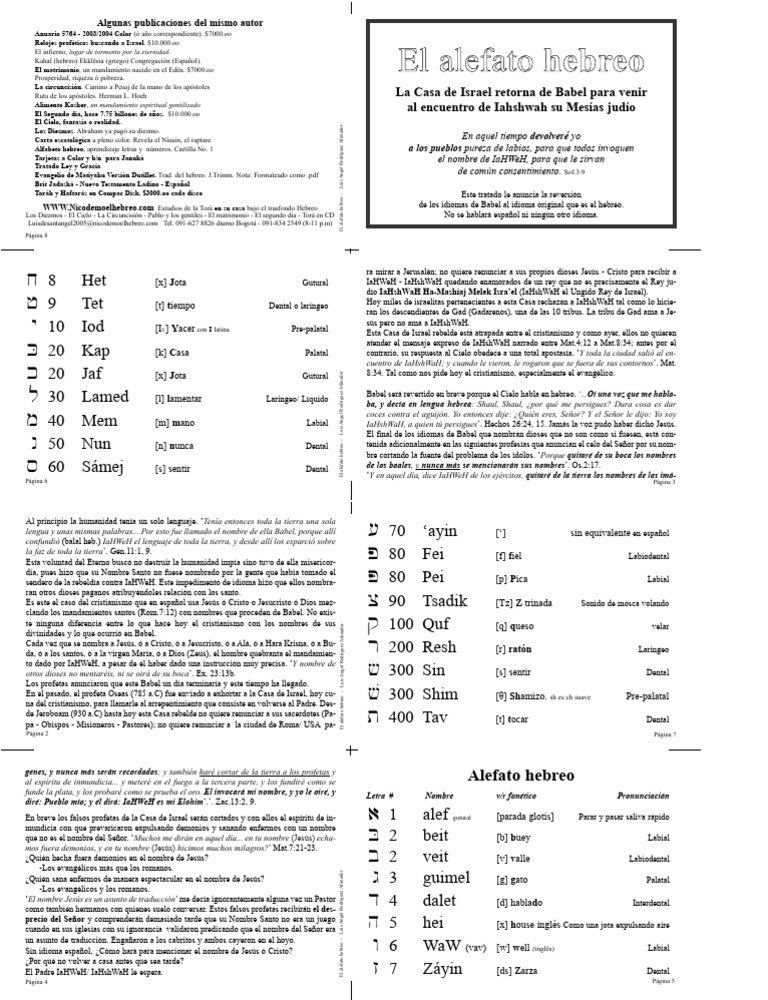 Alefato Hebreo | Creencia religiosa y doctrina | Religión y creencia