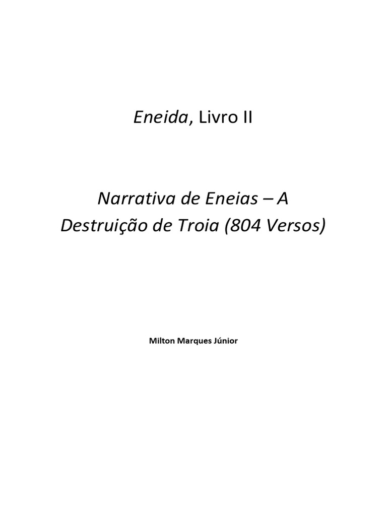 Eneia Livro II | PDF | Eneias | Eneida
