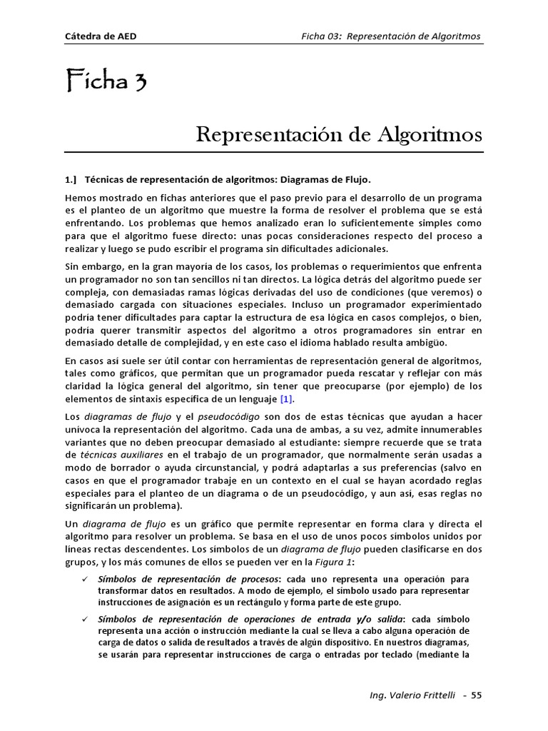 Ficha 03 - Representación de Algoritmos (Python) | PDF | Algoritmos ...