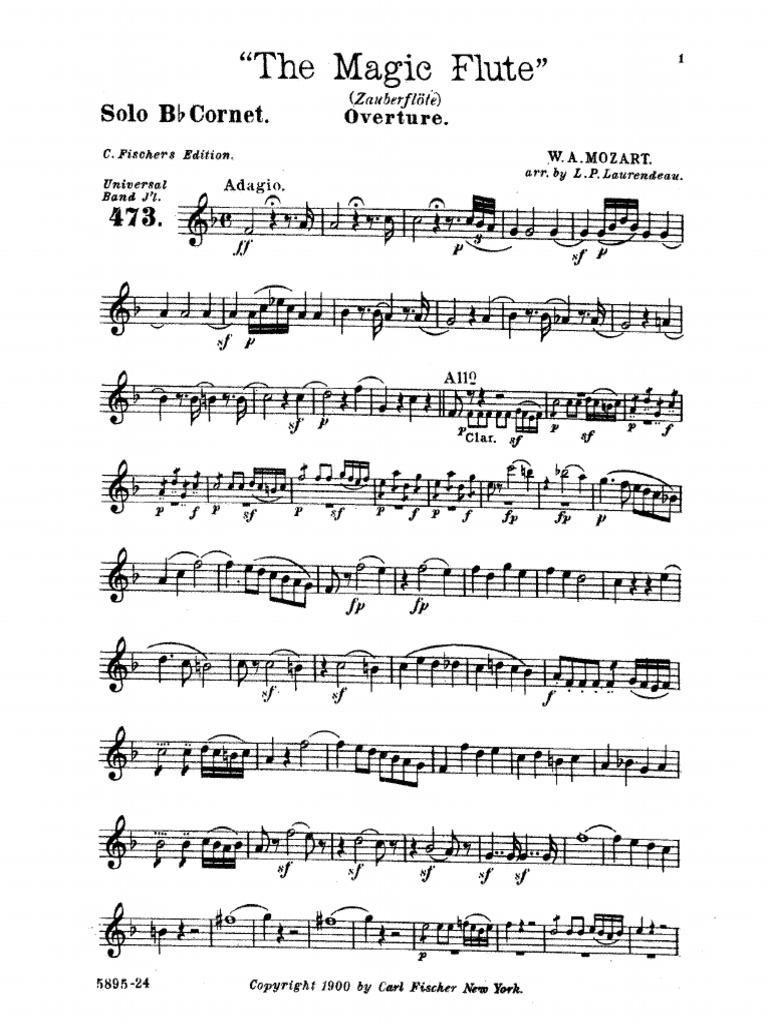 Magic Flute Overture For Concert Band | PDF