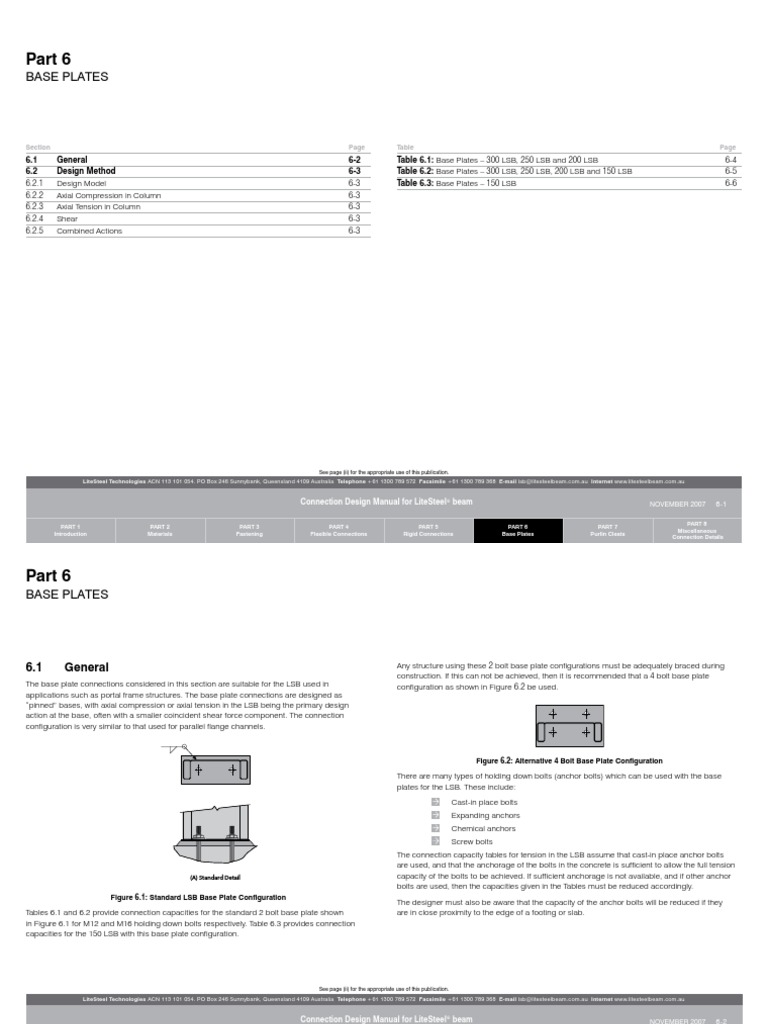 Base Plates: - General - Design Method - Base Plates - Base Plates ...