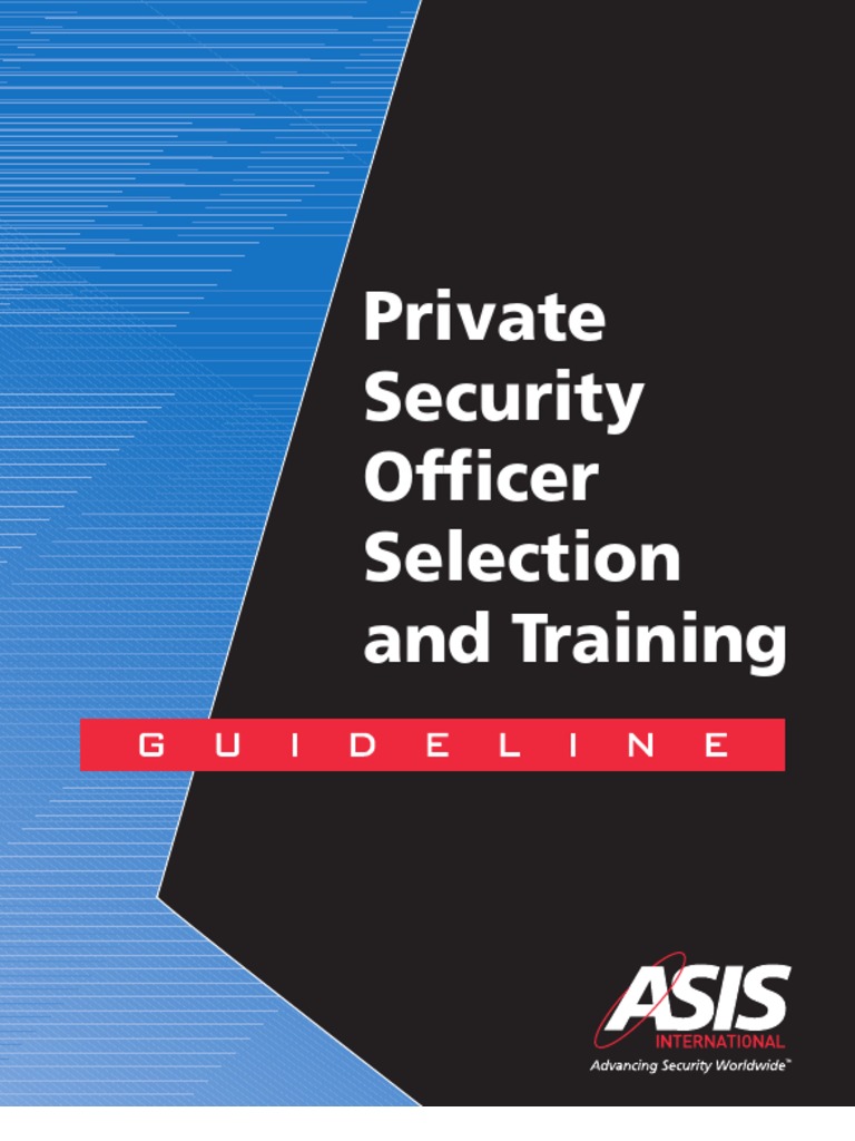 Asis Guidelines For Pso | PDF