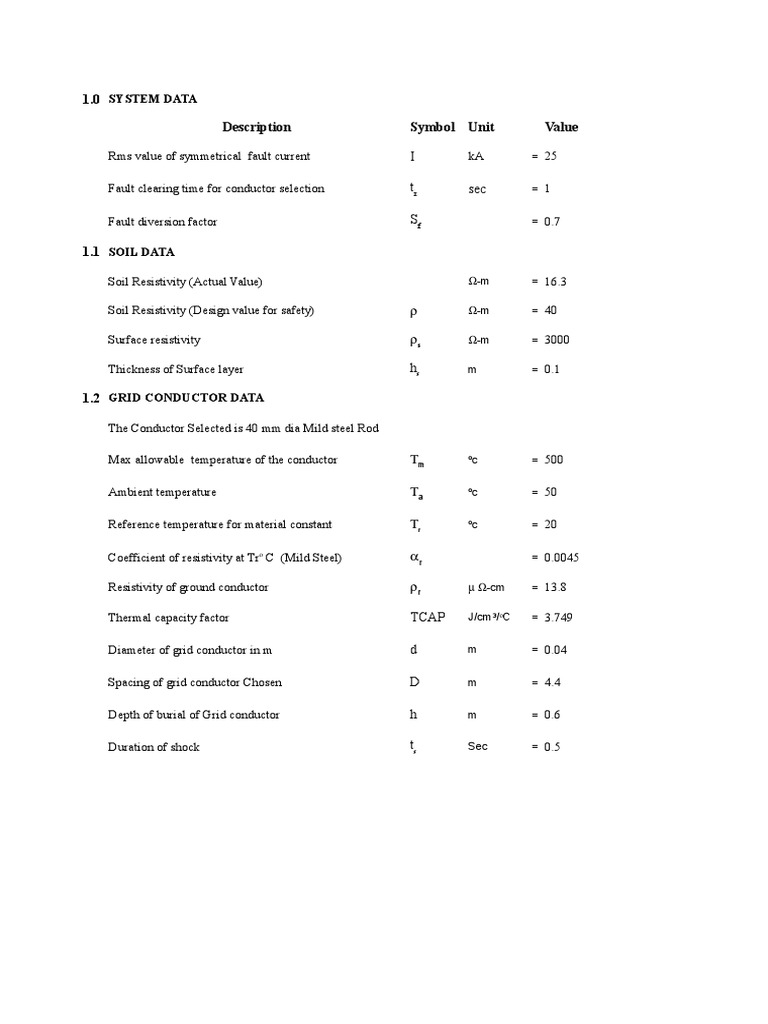 Calculation for Earthing Mat | Electrical Resistivity And Conductivity ...